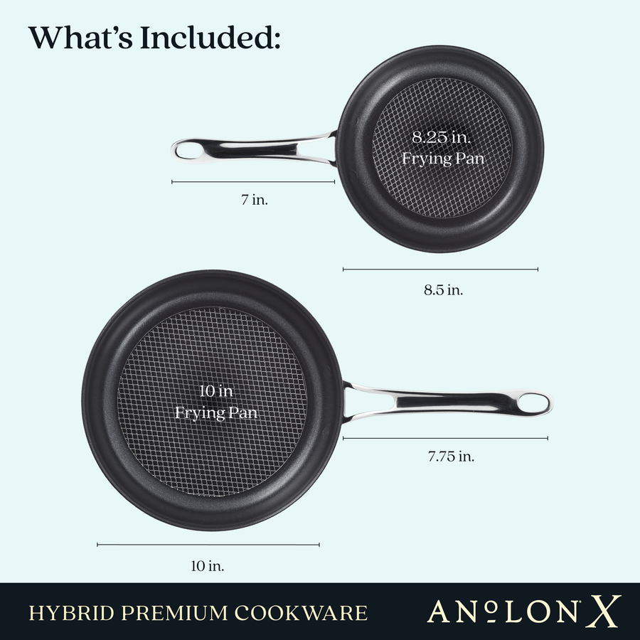 8.25-Inch and 10-Inch Hybrid Nonstick Frying Pan Set – Anolon