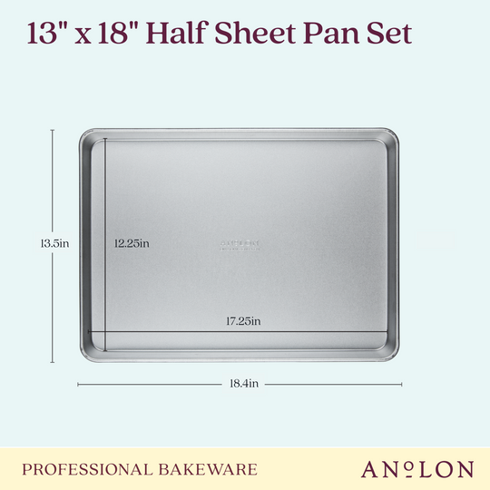 2-Piece Aluminized Steel Half Sheet Pan Set – Anolon