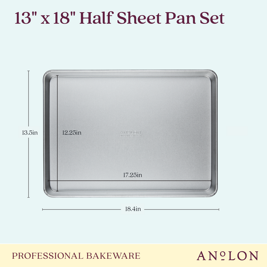 2-Piece Aluminized Steel Half Sheet Pan Set – Anolon