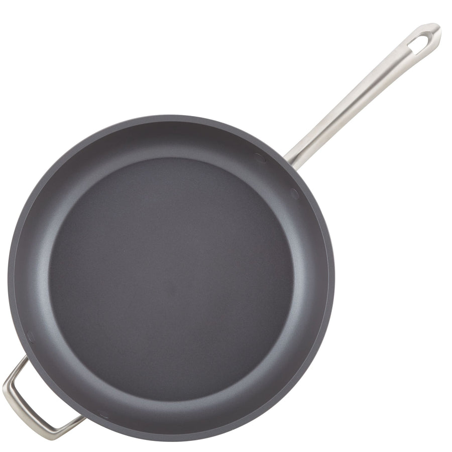 12-Inch Deep Frying Pan with Lid and Helper Handle – Anolon